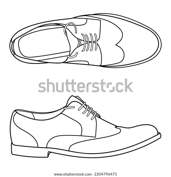 Vector Hand Drawing Illustration Men Brogue Stock Vector (Royalty Free ...