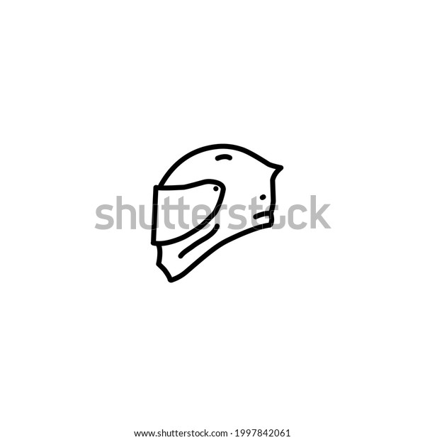 Vector Hand Drawing Motorcycle Helmet Stock Vector (Royalty Free ...