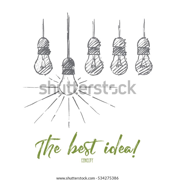 Vector Hand Drawn Best Idea Concept Stock Vector (Royalty Free ...