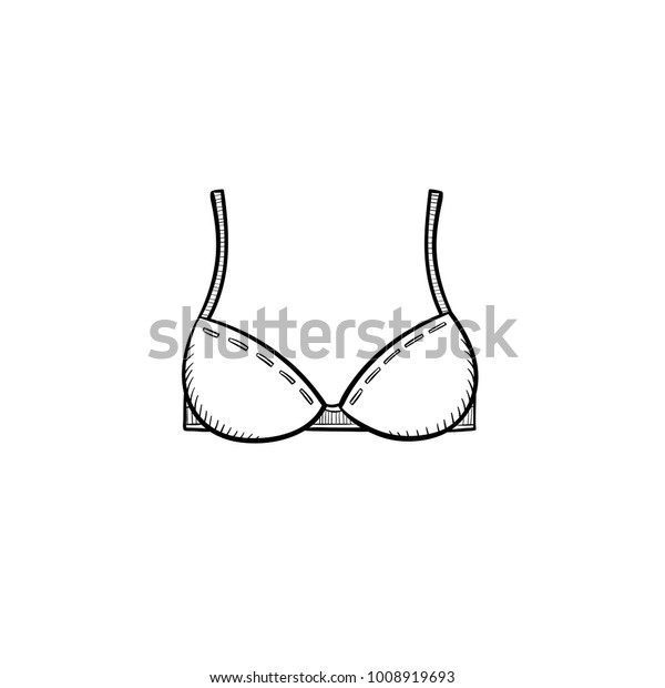 Vector Hand Drawn Bra Outline Doodle Stock Vector (Royalty Free ...
