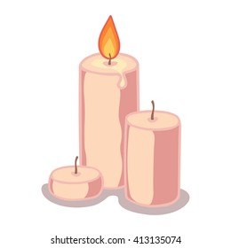 Cartoon Table With Candles