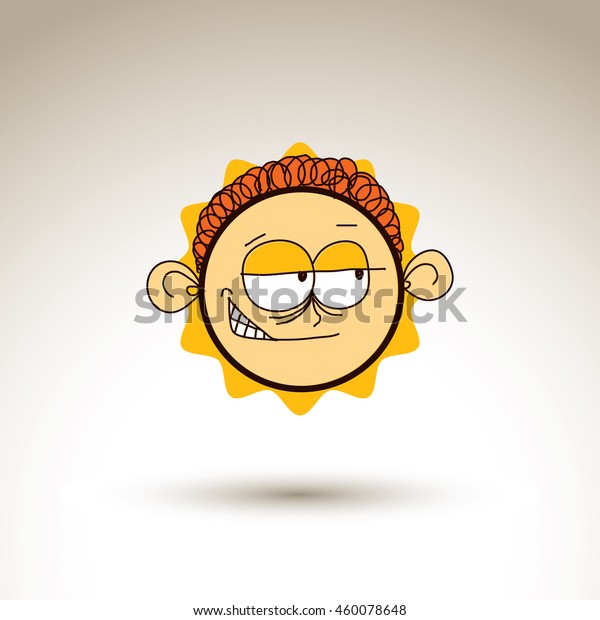 Vector Hand Drawn Cartoon Skeptic Boy Stock Vector (Royalty Free ...