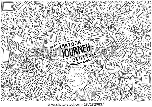 Vector Hand Drawn Doodle Cartoon Set Stock Vector (Royalty Free ...