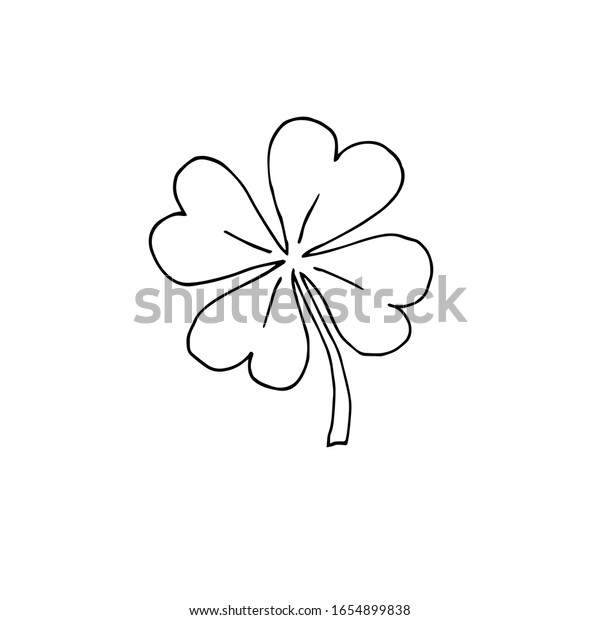Vector Hand Drawn Doodle Sketch Shamrock Stock Vector (Royalty Free ...