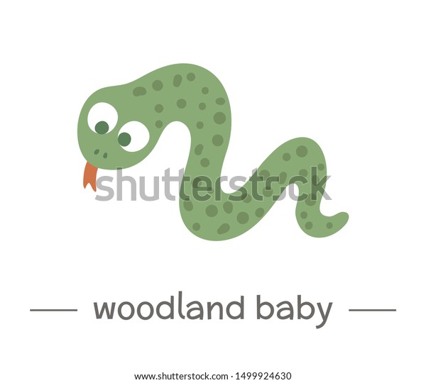 Vector Hand Drawn Flat Baby Snake Stock Vector (Royalty Free ...