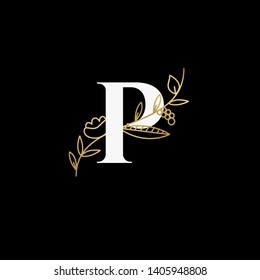 Vector Hand Drawn Floral Uppercase Letters Stock Vector (Royalty Free ...