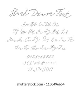 Handwritten Font Number Creative Artwork Design Stock Vector (Royalty ...