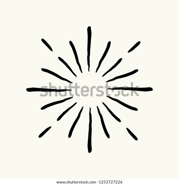 Vector Hand Drawn Geometric Radial Line Stock Vector (Royalty Free ...