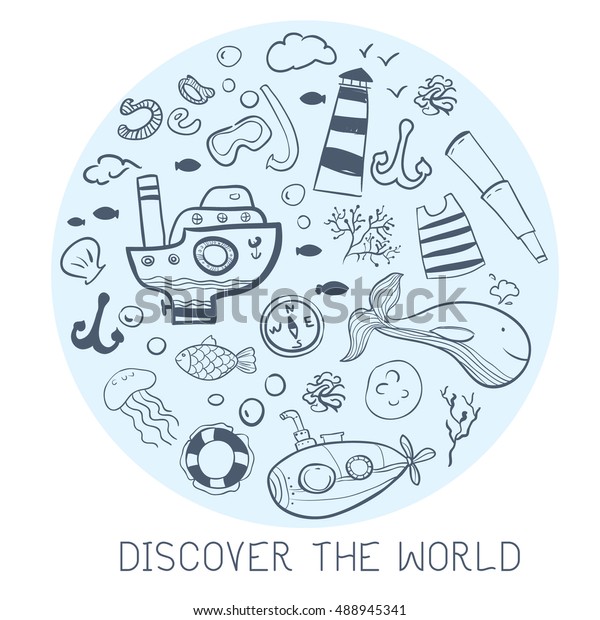Vector Hand Drawn Icons Cartoon Isolated Stock Vector (Royalty Free ...