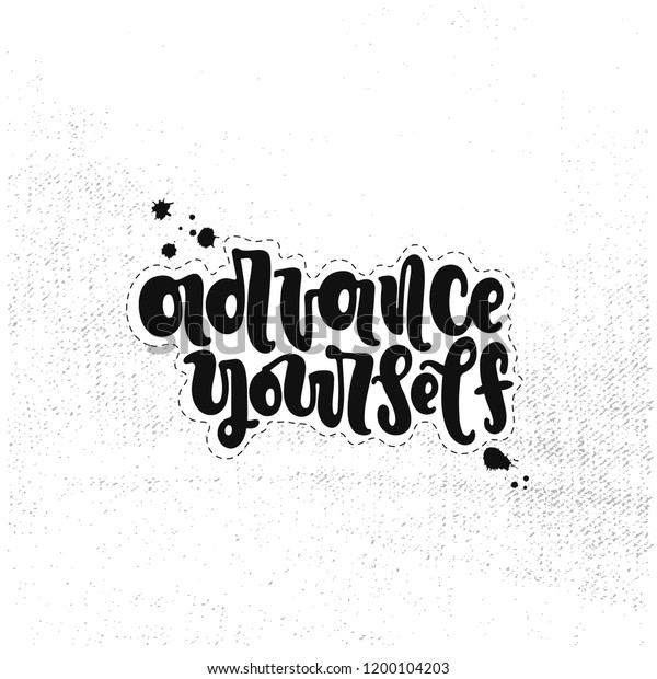 Vector Hand Drawn Illustration Lettering Advance Stock Vector (Royalty ...
