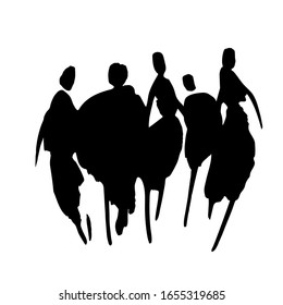Vector Hand Drawn Illustration People Stain Stock Vector (Royalty Free ...