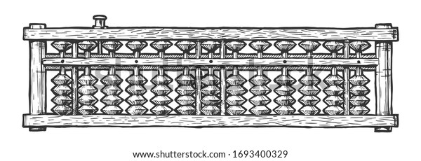 Vector Hand Drawn Illustration Soroban Japan: เวกเตอร์สต็อก (ปลอดค่า ...