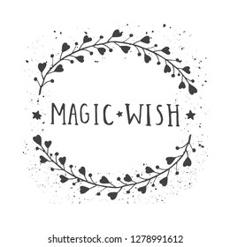 Vector Hand Drawn Illustration Text Magic Stock Vector (Royalty Free ...