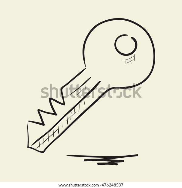 Vector Hand Drawn Key Illustration Stock Vector (Royalty Free ...