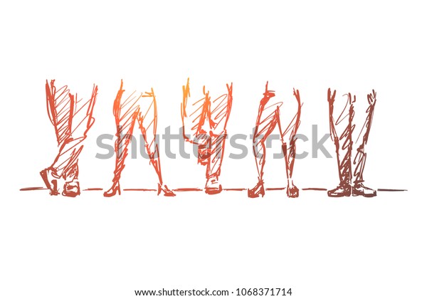 Vector Hand Drawn Leg Concept Sketch Stock Vector (Royalty Free ...