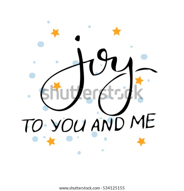 Vector Hand Drawn Lettering Joy You Stock Vector (Royalty Free ...