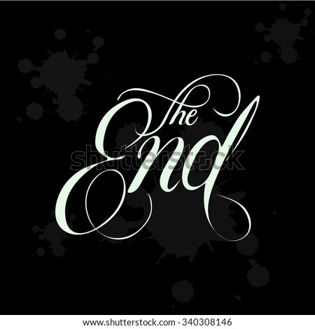Vector Hand Drawn Letters The End เวกเตอร์สต็อก (ปลอดค่าลิขสิทธิ์ ...