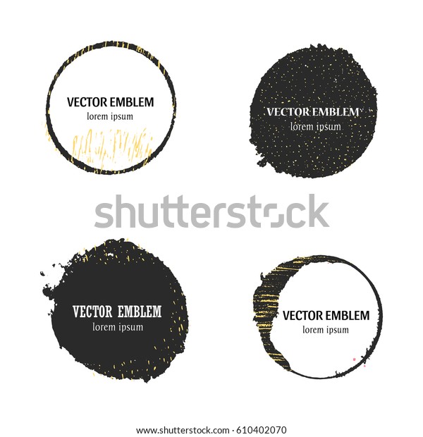 Vector hand drawn shapes for brand identity and logo design isolated on ...