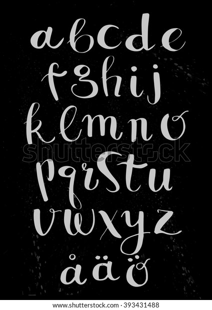 Vector Hand Drawn Swedish Alphabet On Stock Vector (Royalty Free ...