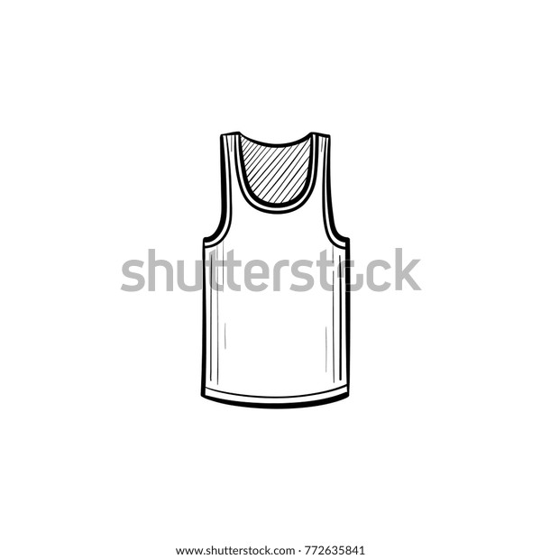 Vector Hand Drawn Tank Top Outline Stock Vector (Royalty Free ...