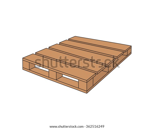 Vector Hand Drawn Wooden Pallet Concept Stock Vector (Royalty Free ...