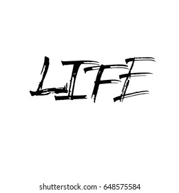 Vector Hand Drawn Word Life Typographic Stock Vector (Royalty Free ...