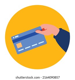 Vector Hand Holding Credit Card Stock Vector (Royalty Free) 2164090857 ...