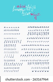 letra de mano vectorial Alfabeto caligráfico: vector de stock (libre de ...