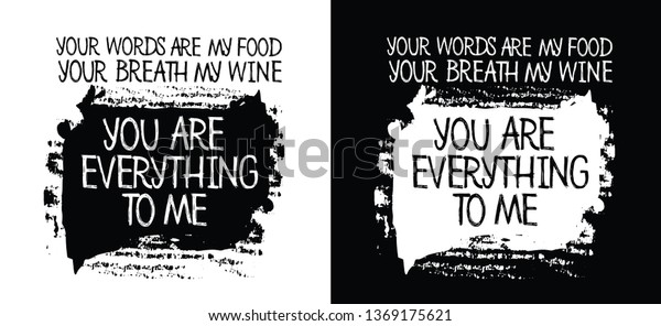 Vector Hand Lettering Love Quotes Can Stock Vector (Royalty Free ...