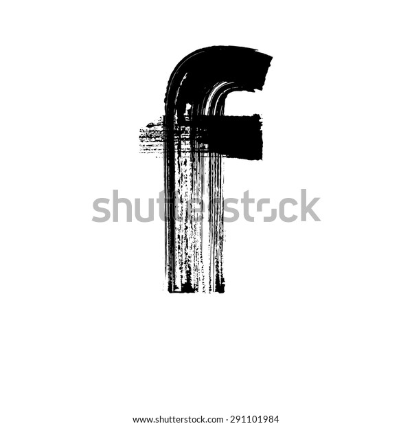 Vector Hand Paint Letter F Hand Stock Vector (Royalty Free) 291101984