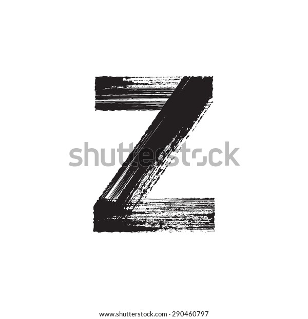 Vector Hand Paint Letter Z Hand Stock Vector (Royalty Free) 290460797 ...