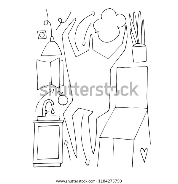 Vector Hand Paint Stick Figure Illustration Stock Vector (Royalty Free ...