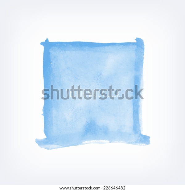 Vector Hand Painted Blue Watercolor Square Stock Vector (Royalty Free ...