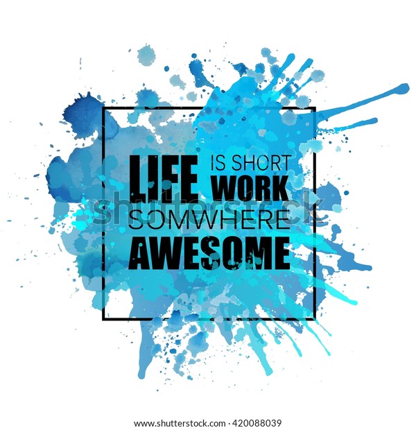 Vector Hand Painted Blue Watercolor Background Stock Vector (Royalty ...