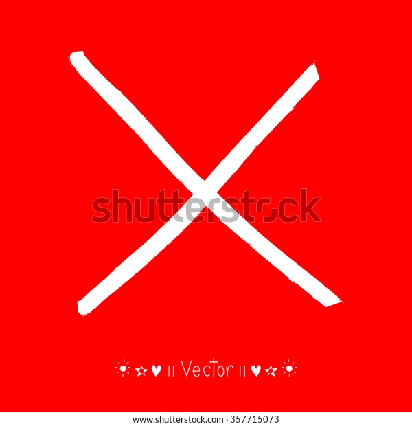 Vector Hand Painted X Marks Illustration Stock Vector (Royalty Free ...