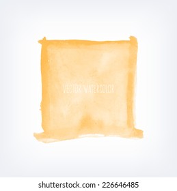 Vector Hand Painted Yellow Watercolor Square Stock Vector (Royalty Free ...