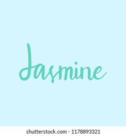 Vector Hand Written Calligraphy Word Jasmine Stock Vector (Royalty Free ...