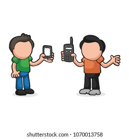 105 Two people call each other Stock Vectors, Images & Vector Art ...