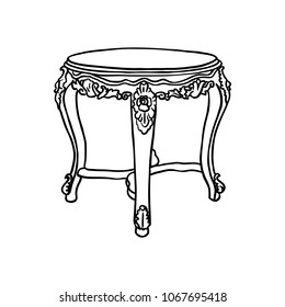2,167 Round table line drawing Images, Stock Photos & Vectors ...