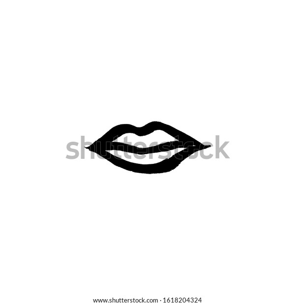 Vector Handdrawn Sexy Lips Icon Ink Stock Vector (Royalty Free ...