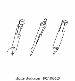 Vector Handles Drawn By Line Stock Vector (Royalty Free) 1924506515 ...