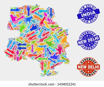 Vector Handmade Collage Majorca Map Rubber Stock Vector (Royalty Free ...