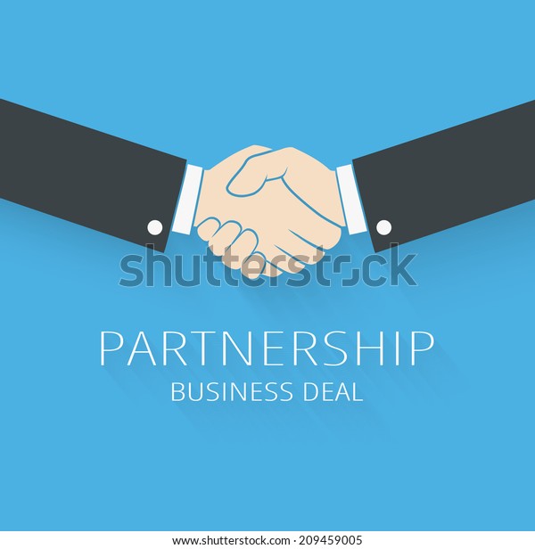 Vector Handshake Illustration Background Business Finance Stock Vector ...