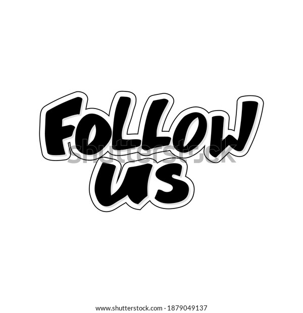 Vector Handwriting Phrase Follow Us Hand Stock Vector (Royalty Free ...