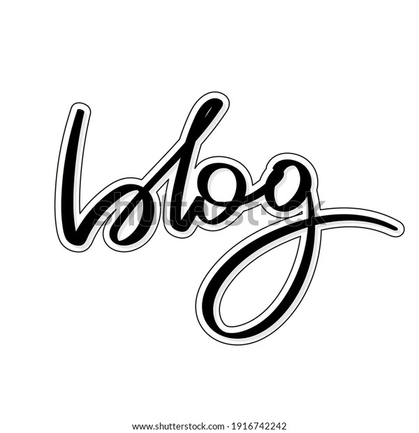 Vector Handwriting Word Blog Hand Drawn Stock Vector (Royalty Free ...
