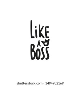Vector Handwriting Word Like Boss Handdrawn Stock Vector (Royalty Free ...