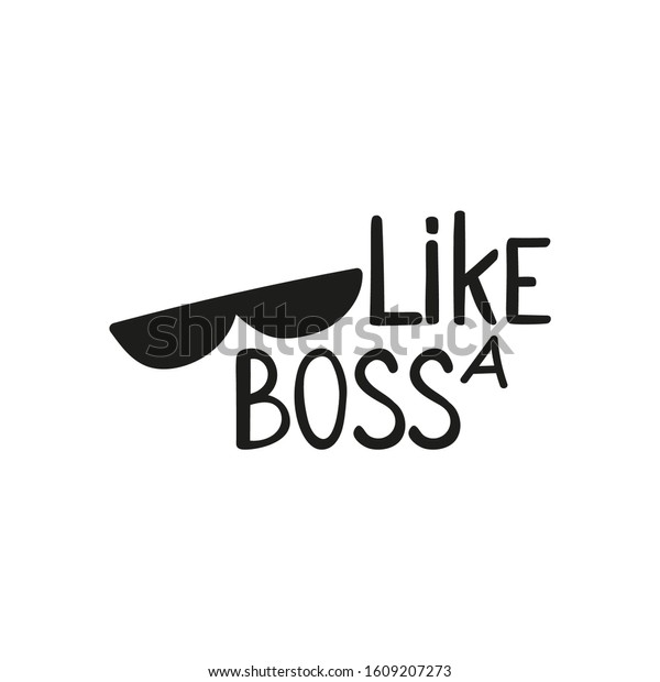 Vector Handwriting Word Like Boss Sunglasses Stock Vector (Royalty Free ...