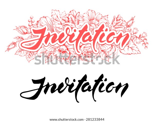 Vector Handwritten Calligraphy Inscription Two Various Stock Vector ...