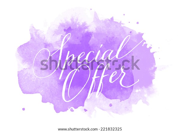 Vector Handwritten Calligraphy On Purple Grungy Stock Vector (Royalty ...