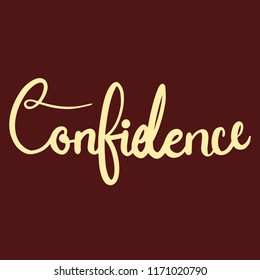 Vector Handwritten Calligraphy Word Confidence Stock Vector (Royalty ...